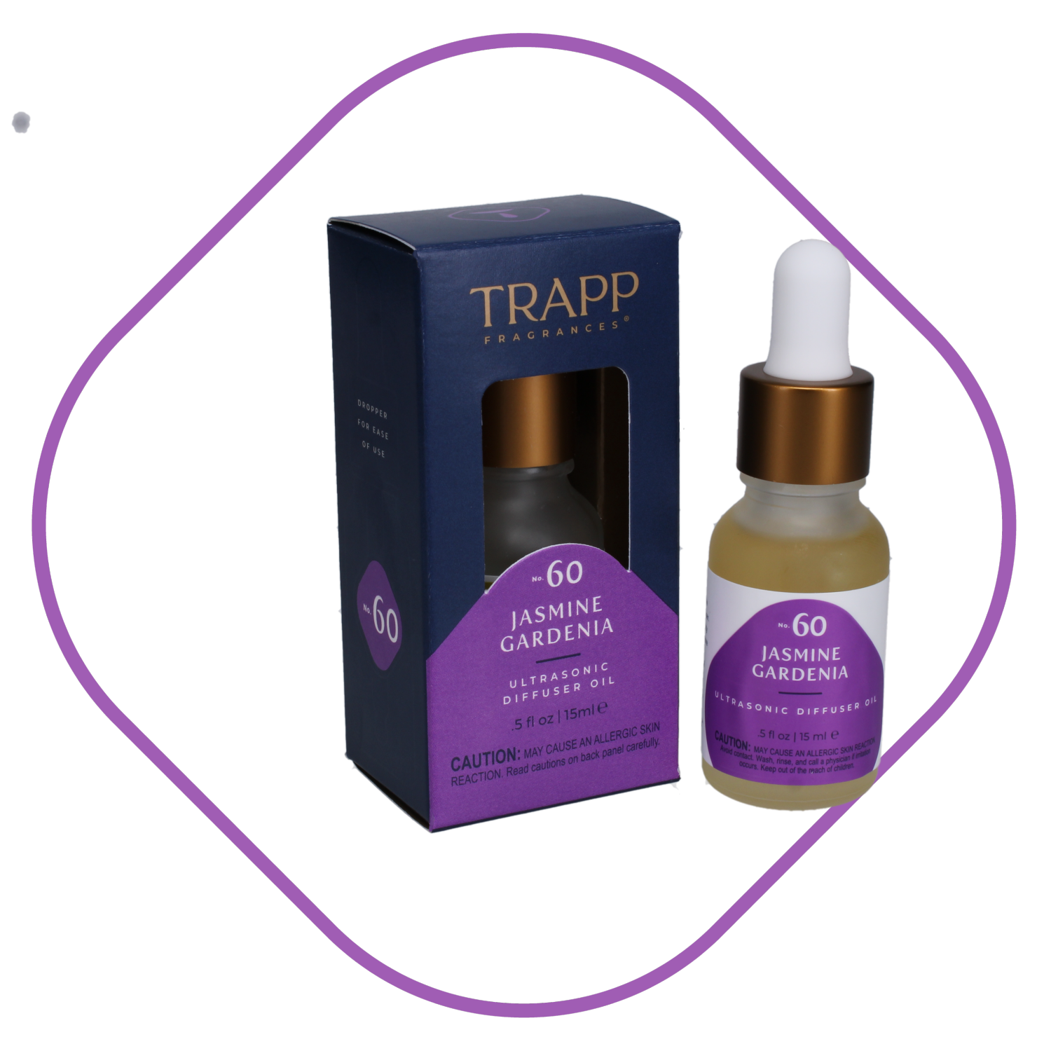 No. 60 Jasmine Gardenia 0.5 oz. Ultrasonic Diffuser Oil – Trapp Fragrances