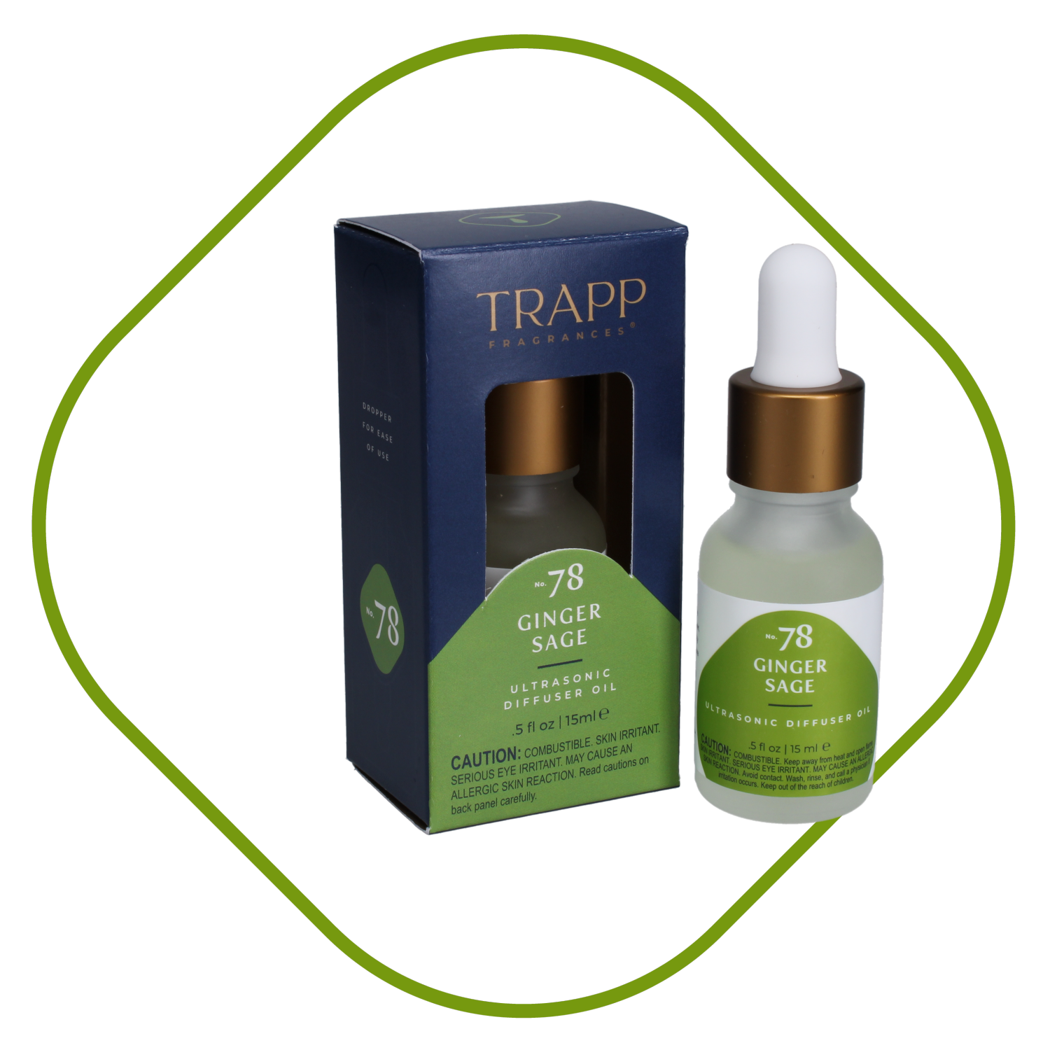 No. 78 Ginger Sage 0.5 oz. Ultrasonic Diffuser Oil – Trapp Fragrances